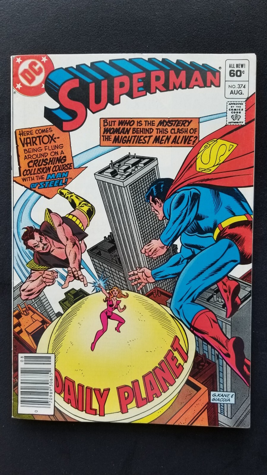 Superman #374 Newsstand 1982 Pride presents Vartox. Super Kitsch! DC ...