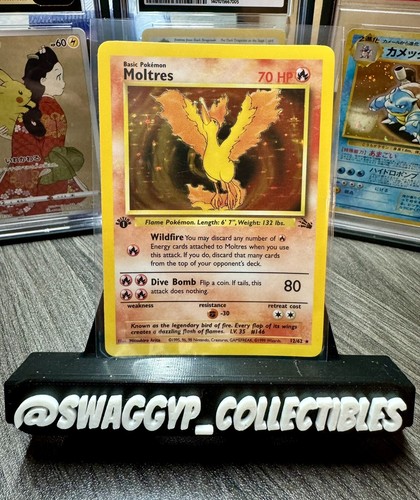 Moltres 12/62 Fossil 1999 - Pokémon TCG WOTC 1st Edition Holo Rare*MP ...