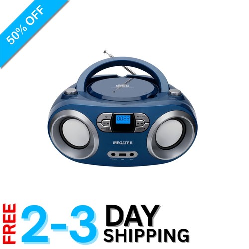 Compact Blue Jay CD Boombox with Bluetooth, FM Radio and Backlit ...