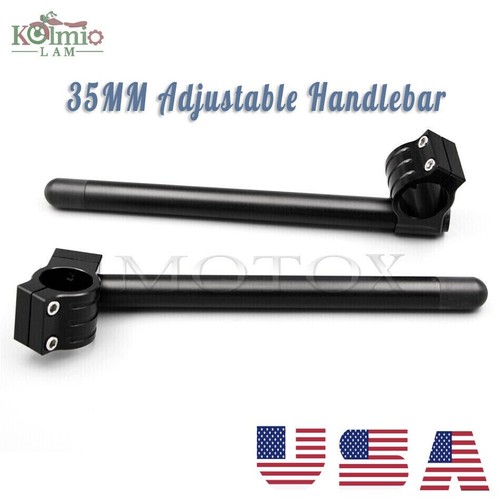 35mm Adjustable Racing Cafe Racer Motorcycle Universal Clip Ons Fork ...