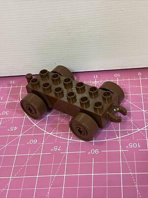 Lego Duplo BROWN TRAIN CAR VEHICLE BASE 2x6 Chassis w/ Wheels Dino ...