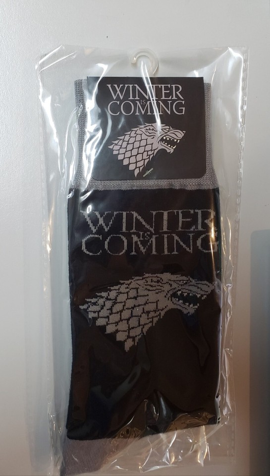 NEW Game of Thrones Winter is Coming Custom Socks Dress Sock HBO Black ...