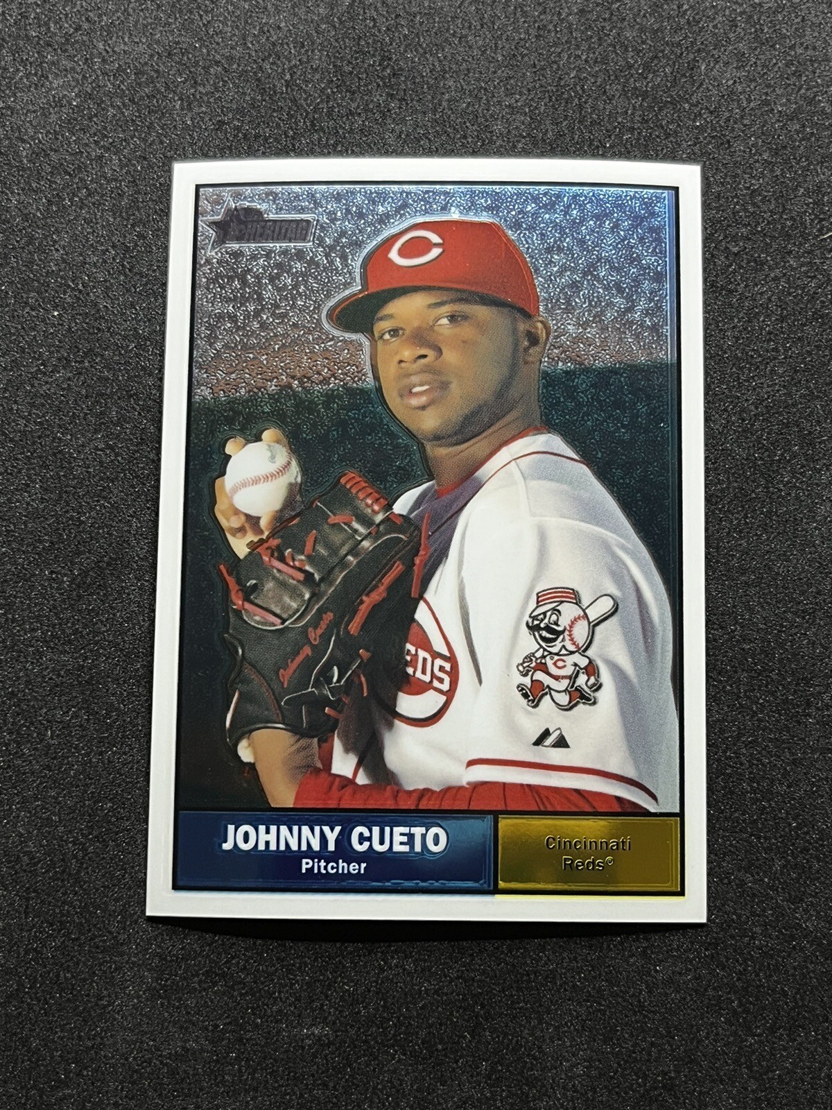 2010 Topps Heritage Chrome Reds Baseball Card #C114 Johnny Cueto /1961 ...