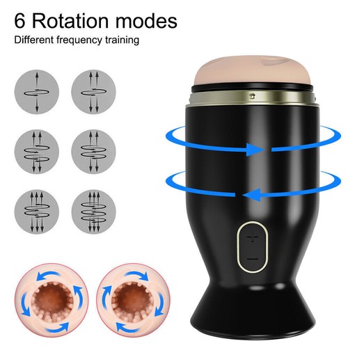 Male Masturbaters Automatic HandsFree Rotating Cup Thrusting Stroker ...