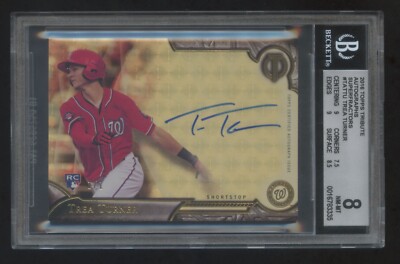 TREA TURNER 2016 TOPPS TRIBUTE RC AUTOGRAPH 1/1 SUPERFRACTOR ONCARD ...