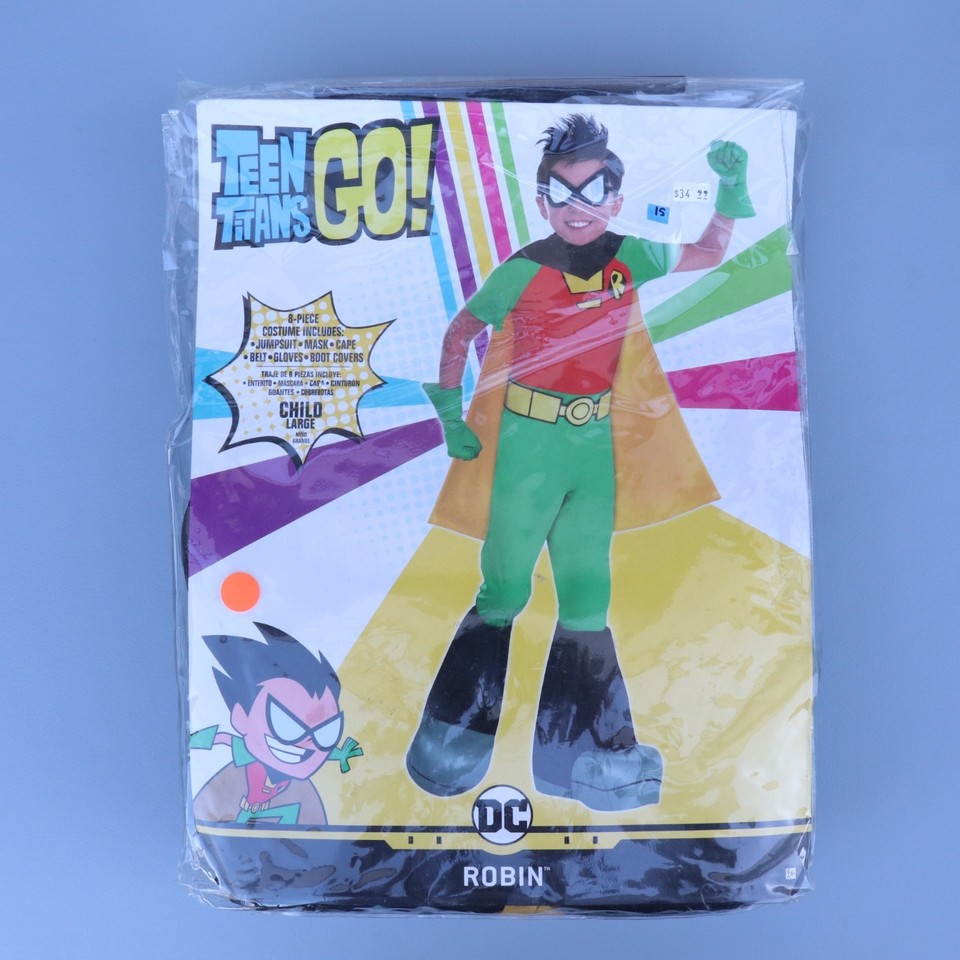Teen Titans Go Robin Costume Child Size Large 12-14 | eBay