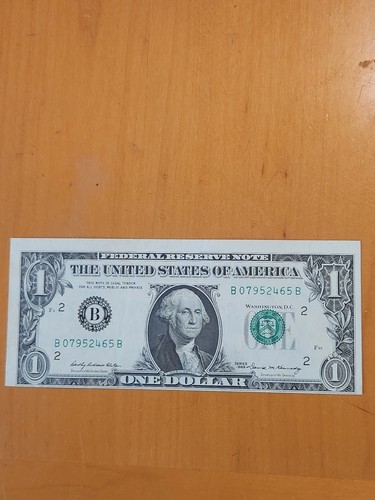 1969 $1 FEDERAL RESERVE MISALIGNED MISCUT ERROR NOTE- SHARP CRISPY ...