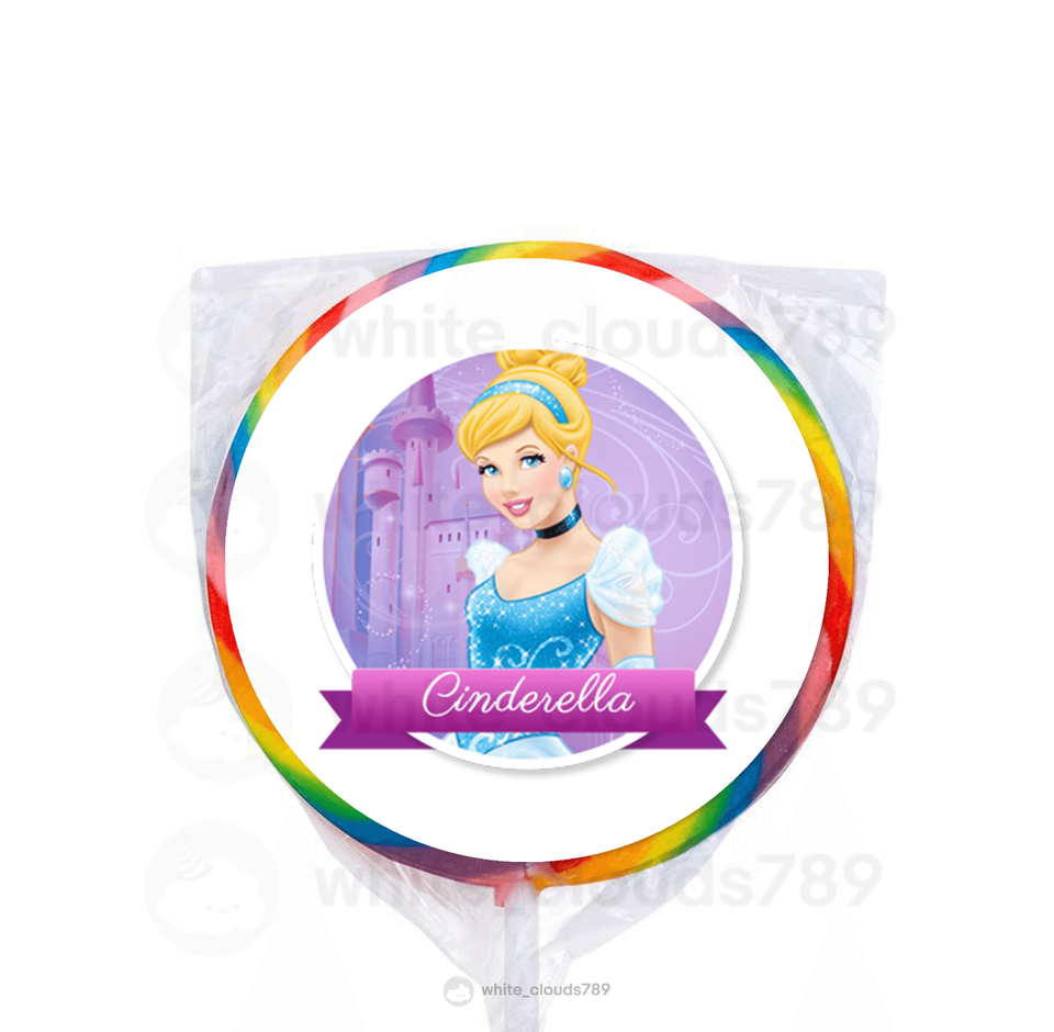 24 Princess Cinderella 1.67" Sticker Labels for Bag Party Favor Girl ...