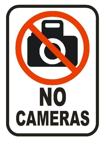 No Cameras Sticker Safety Decal Label D858 | eBay