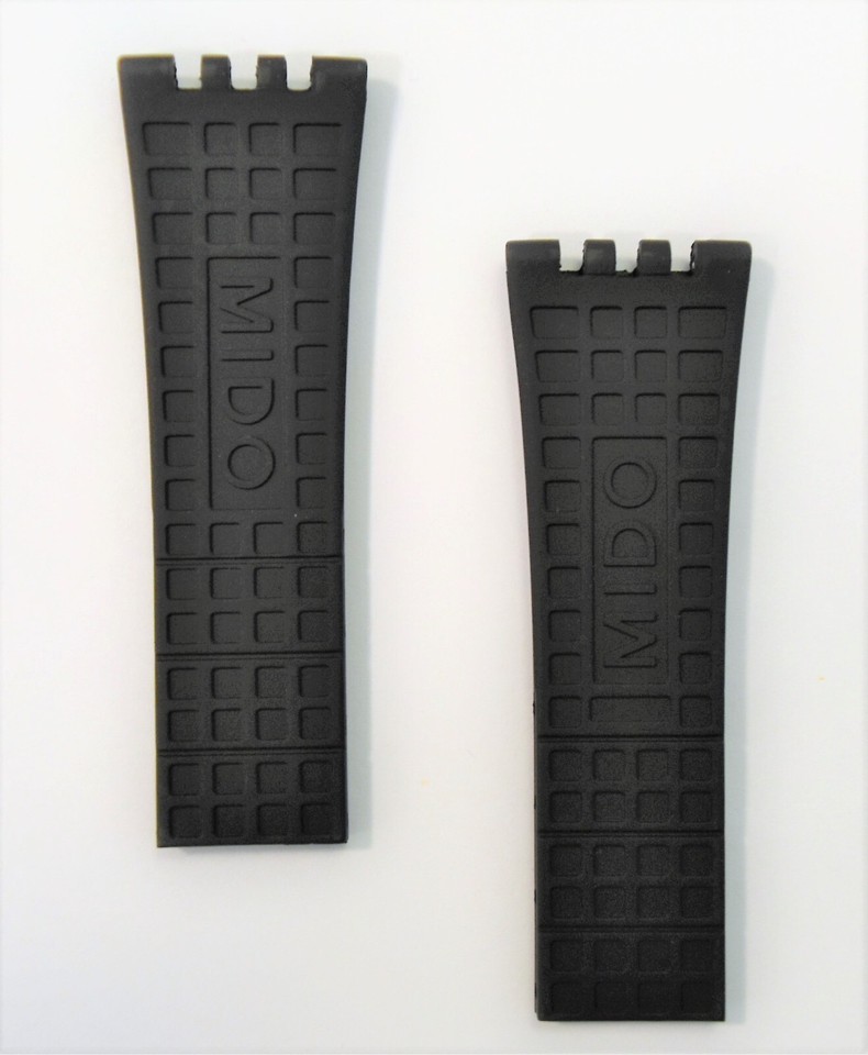 Original MIDO All Dial 8340 / 8341 / 8360 / 8370 Black Rubber Watch ...