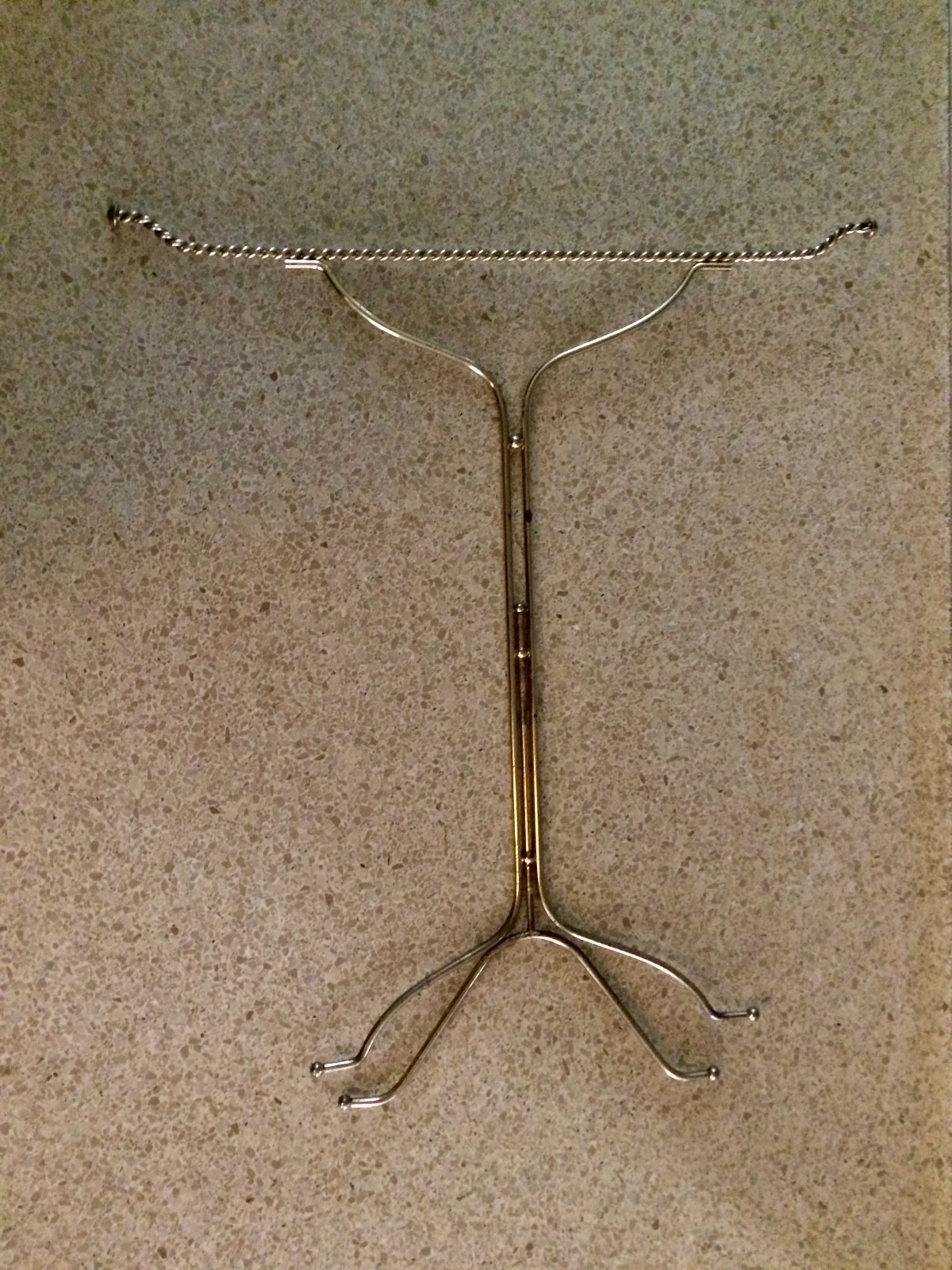 Vintage MCM Hollywood Regency Elegant Gold Quilt Rack Towel Stand ...