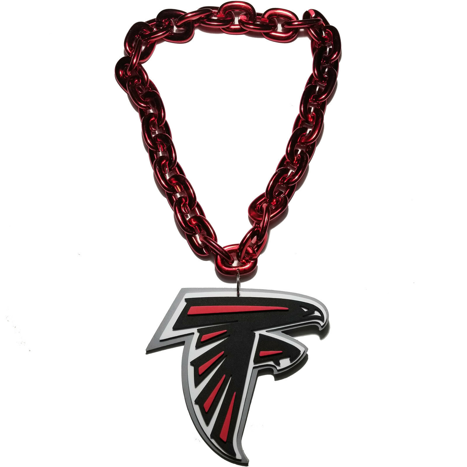 New NFL Atlanta Falcons RED Burgundy Fan Chain Necklace Foam ...