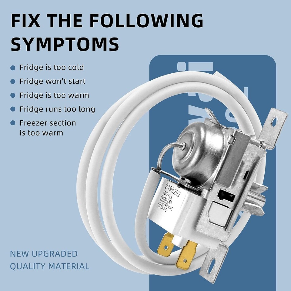 2198202 Refrigerator Cold Control Thermostat Replacement for Whirlpool ...