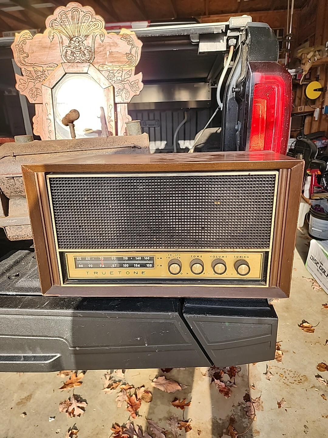 Truetone tube FM-AM 2 speaker radio in custom birch cabinet | eBay