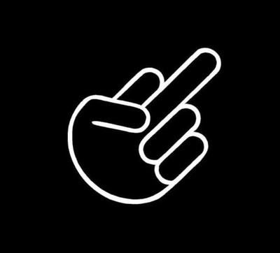 Shocker Middle Finger SUV Van Vinyl Decal Sticker Window Car Truck ...