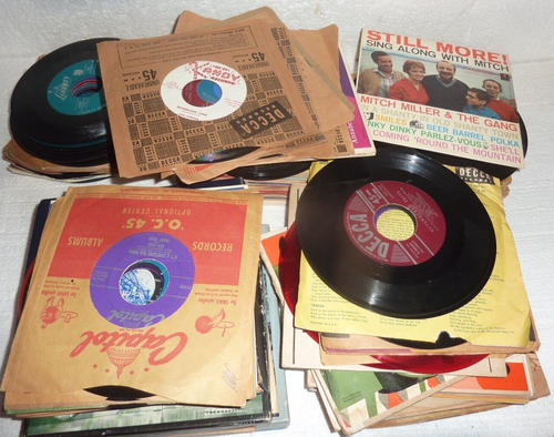 Vintage 45rpm Records Lot of 172 Large Assortment Various Artists | eBay