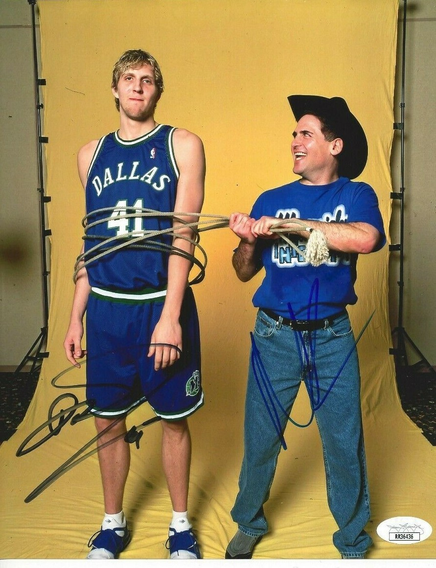 Mark Cuban Dirk Nowitzki Autographed 8x10 Photo Mavericks JSA Free ...