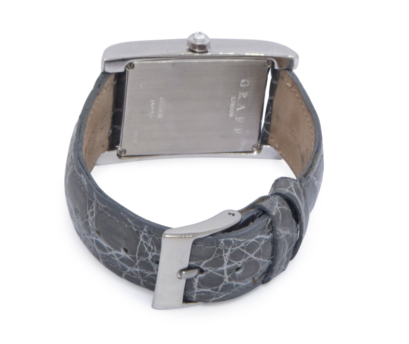 Graff G XXVIII 18k White Gold & Diamond Dial Bezel Ladies Quartz Watch ...