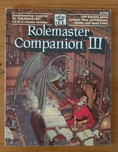 I.C.E. - #1700 - Rolemaster - Rolemaster Companion III - First Edition ...