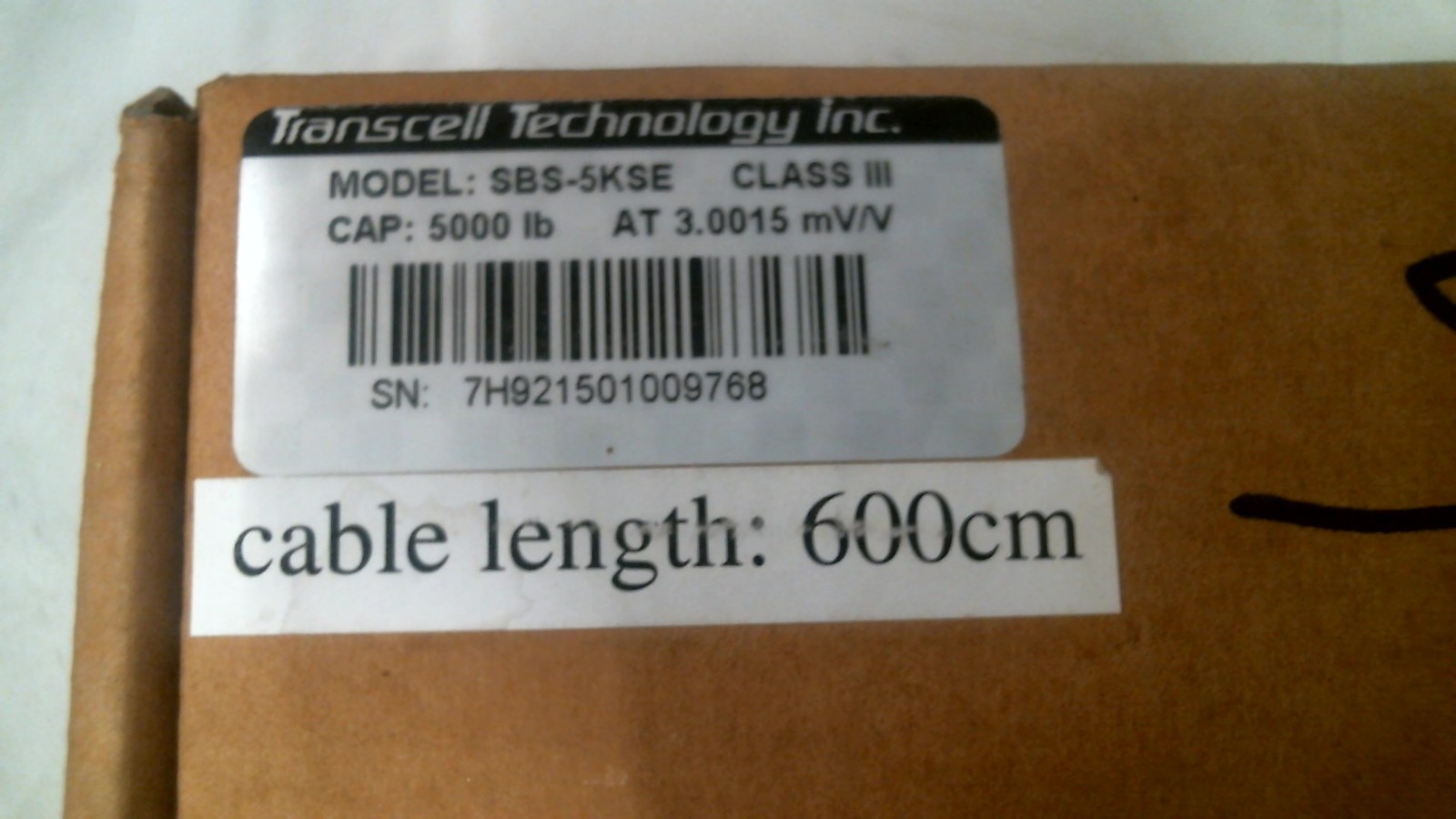 TRANSCELL TECH. SBS-5KSE LOAD CELL SEB-5K 5000LBS O/P 3.0015 -FREE SHIPPING | eBay