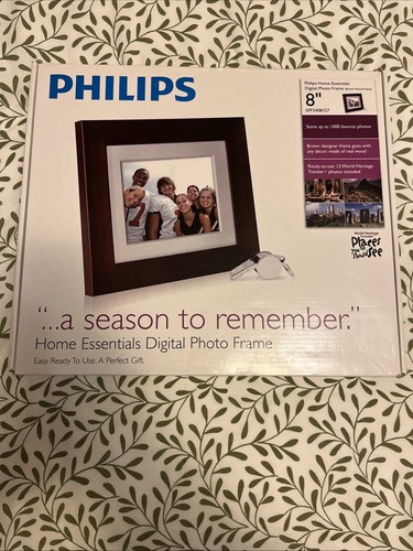 Philips Photo Brown Frame 8" LCD Panel Digital Frame 1000 Photos ...