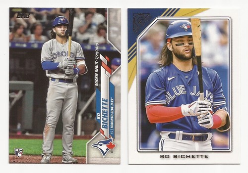 Lot of 2 Different Toronto Blue Jays Bo Bichette Baseball Cards | eBay