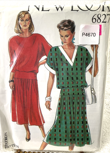 New Look Sewing Pattern 6827 Ladies Size 8-18 Round or V Neck Dress | eBay