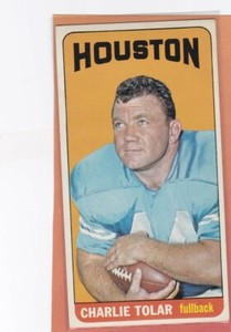 1965 TOPPS FOOTBALL CHARLIE TOLAR #86 OILERS EX+ *79268 | eBay