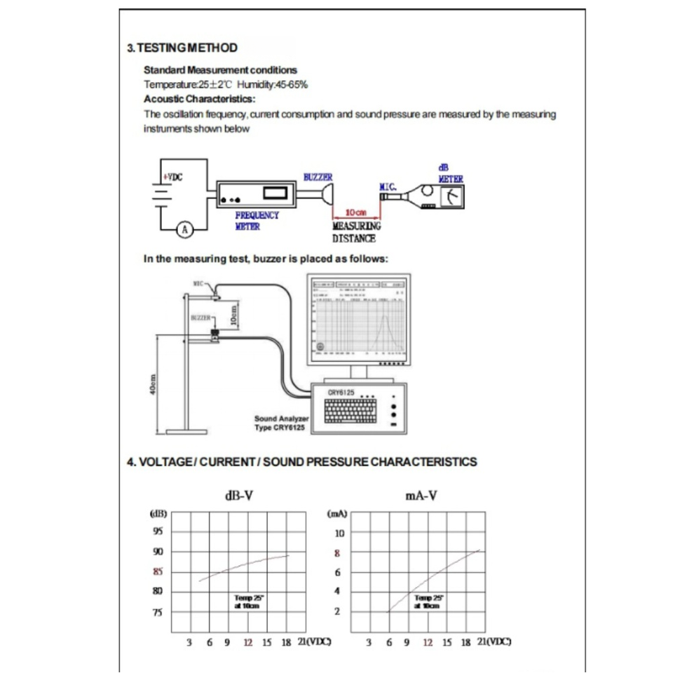 Continuous Tone Piezo Alarm For Alarm Systems Wide Voltage Range ABS ...
