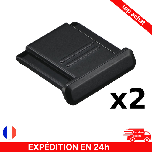 2x cache pour griffe flash d'appareil photo Nikon, Canon, Fujifilm ...