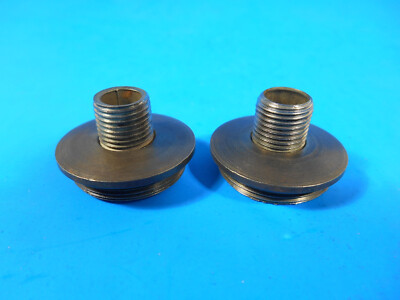 Lot of 2 No. 1 Size Brass Oil Lamp Adapter 7/8" Convert Oil Lamp to ...