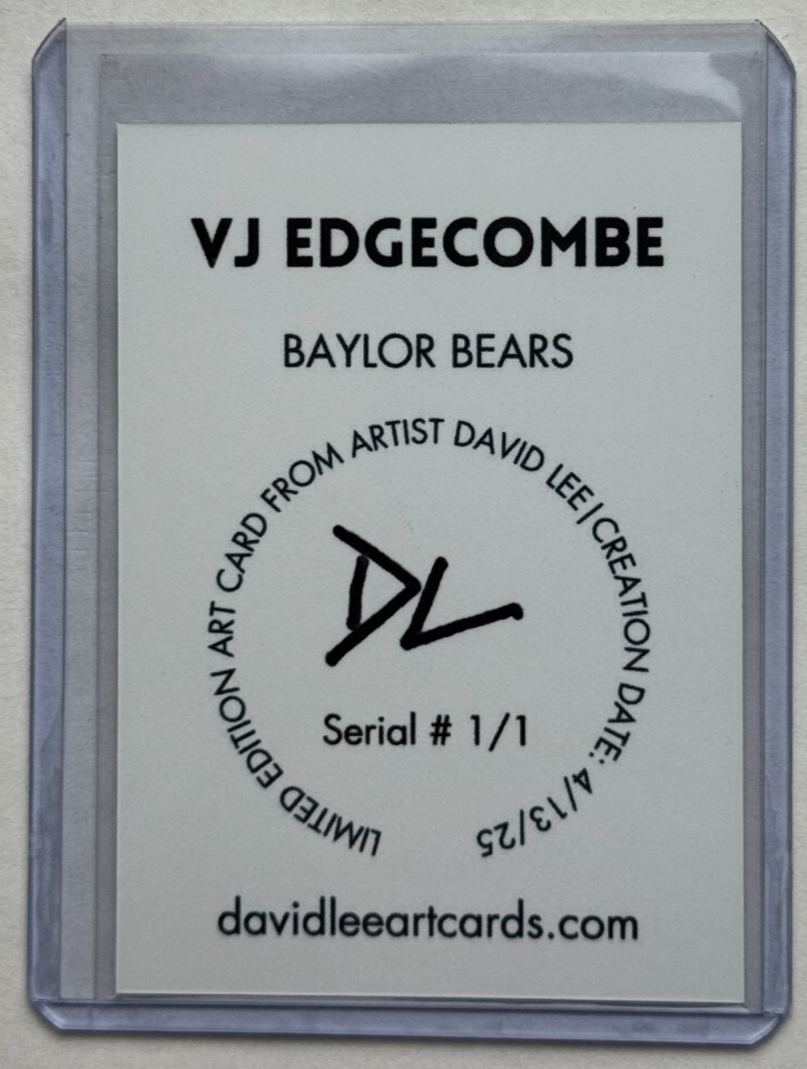 VJ Edgecombe Limited Edition Artist Signed "Baylor Bears" Refractor ...