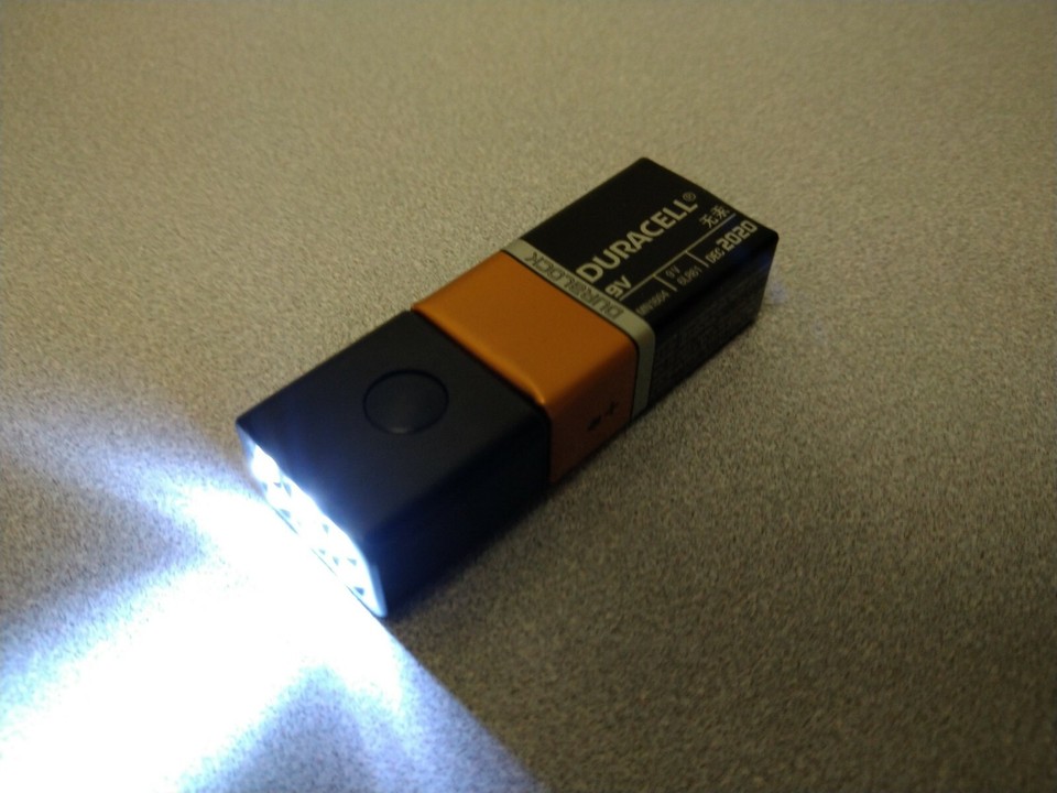 9V LED 3-Way Flashlight Blocklite Torch Camping Hiking Bright Utility ...