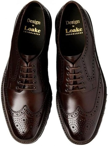 Loake Mens Perseus Lace Brogue Shoes Dark Brown Size UK 11 G - New ...