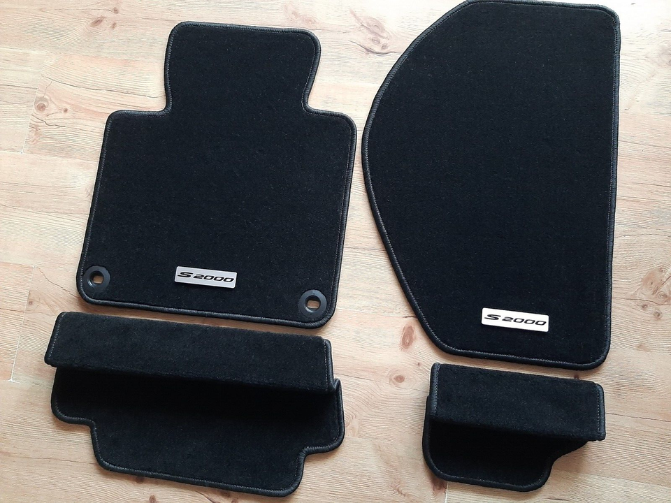 Rugs Honda S2000,AP1,AP2, set of 4 pieces, BLACK,thickness 10mm ...