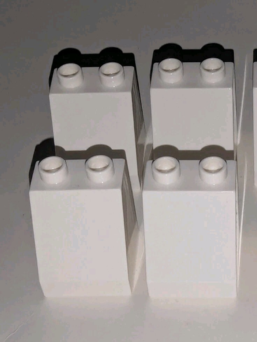 LEGO DUPLO LOT OF 4 WHITE 2X2 45 DEGREE SLANT SLOPE SLANTED PIECES ...