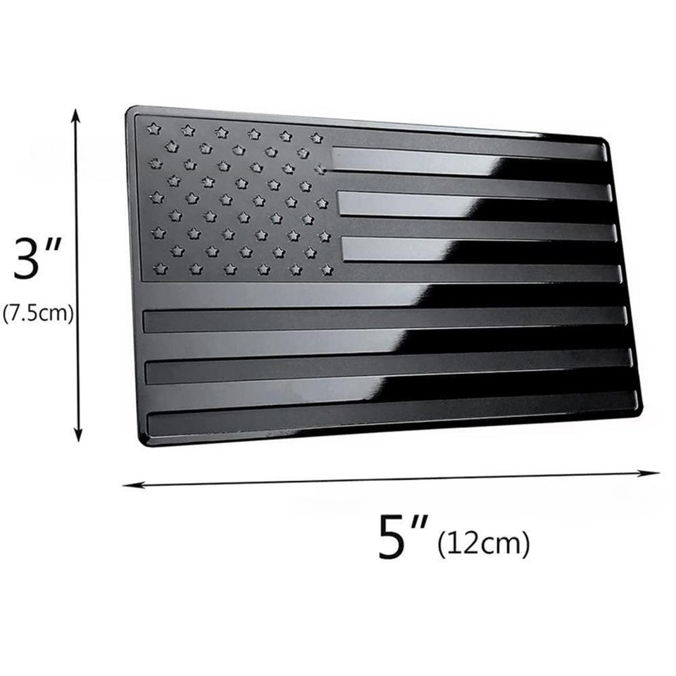 2Pcs Car Truck Metal USA Flag Sticker American Decal Body Emblem ...