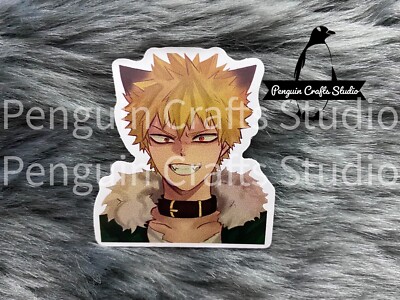 My Hero Academia Katsuki Bakugou Custom Waterproof Glossy Vinyl Sticker ...