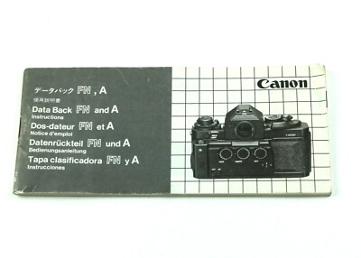 188985 Canon Data Back FN Genuine Original User Instruction Manual | eBay