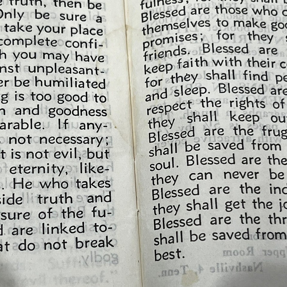 Vintage 1949 Pocket Emergency Rations Religious Booklet Roy L Smith ...
