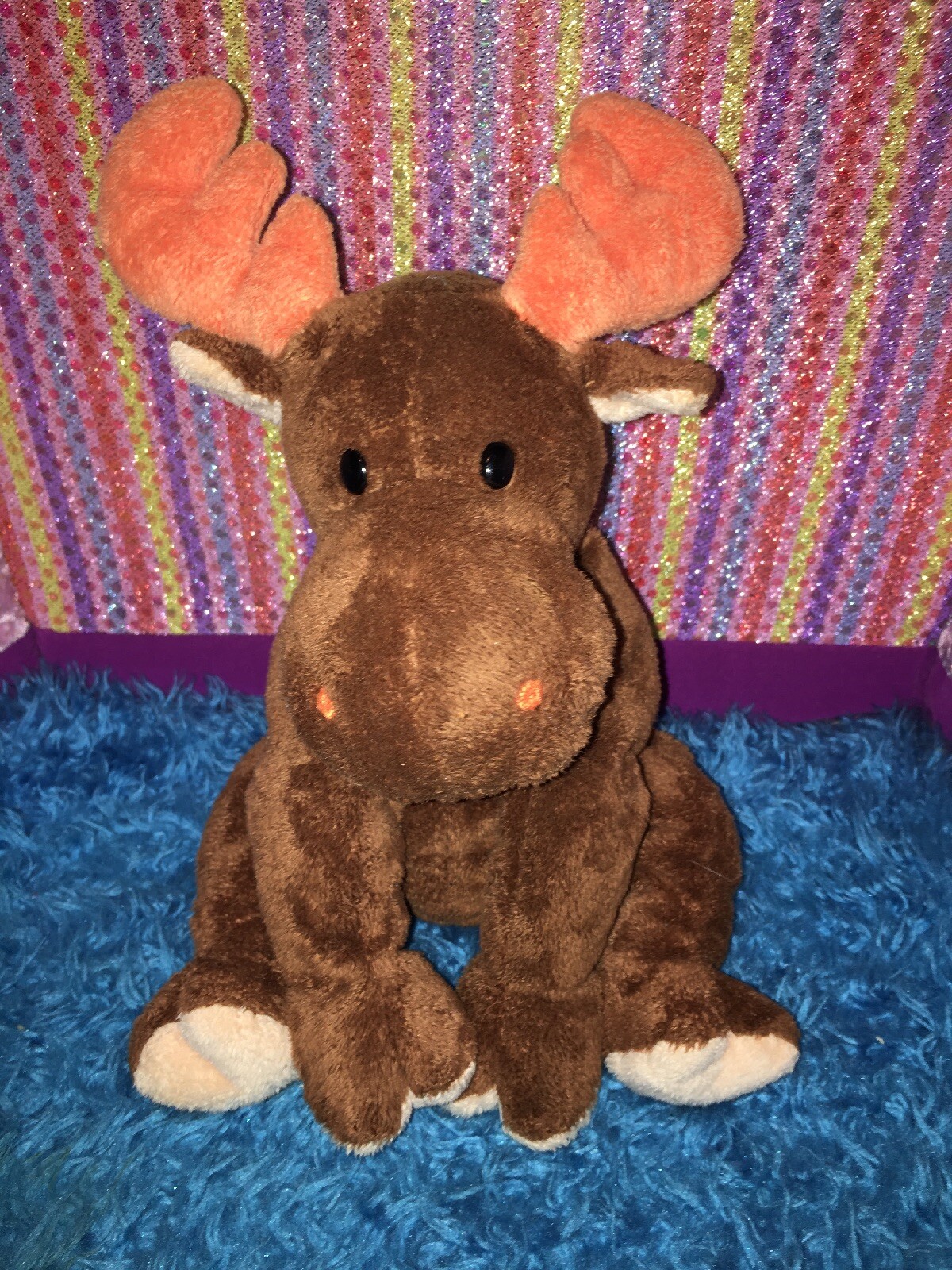 VGUC-8” 2007 Ty Pluffies Moose Plush Named Lumpy | eBay