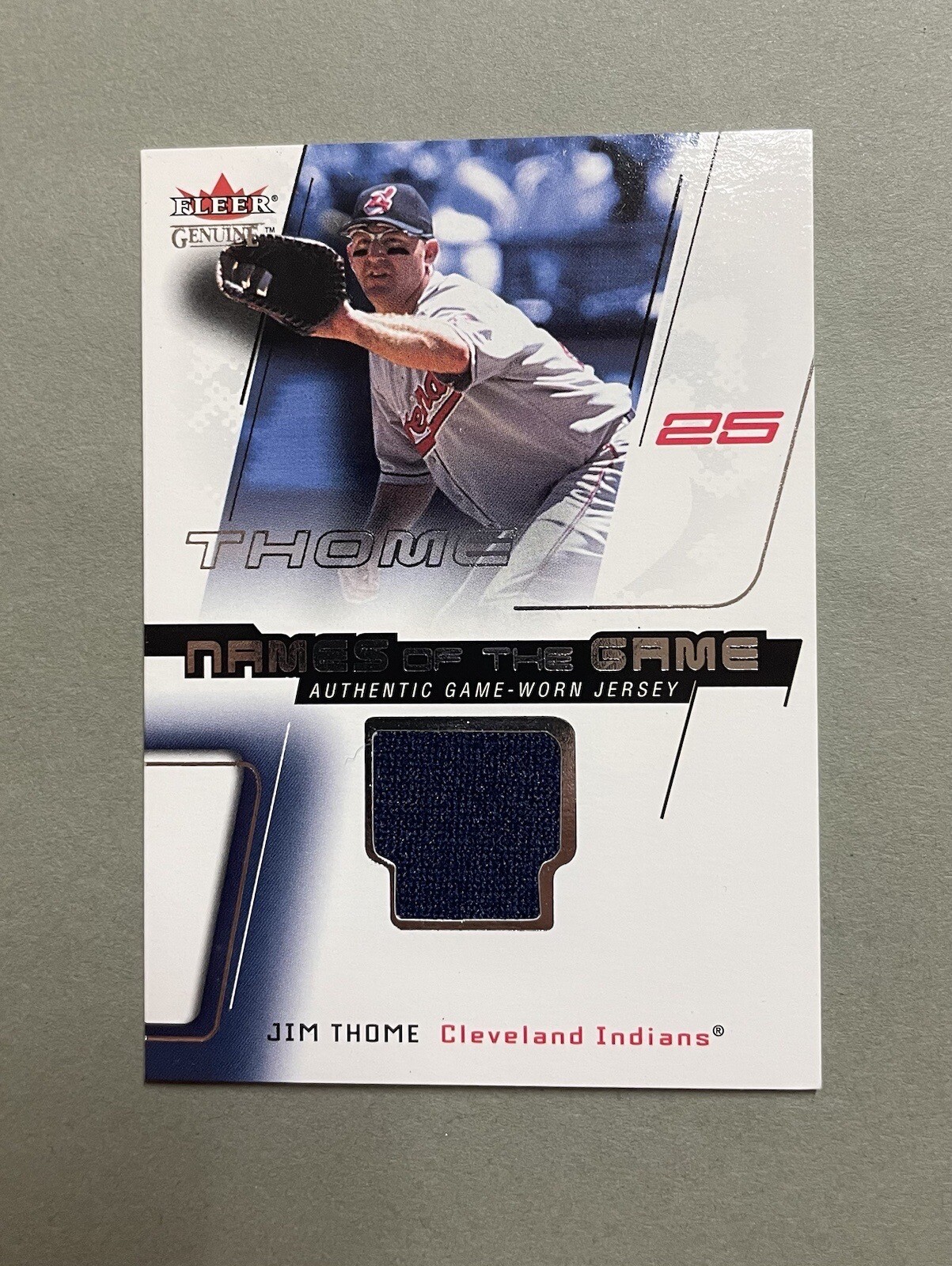 2002 Fleer Genuine Names of the Game Memorabilia Jim Thome HOF | eBay