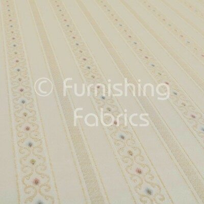 New Modern Quality Regency Striped Pattern Ivory Upholstery Furniture ...