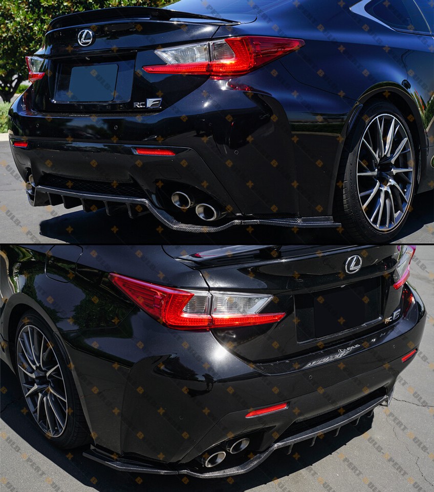 For 15-18 Lexus RC F RCF CTM Design Carbon Fiber Rear Diffuser W/ Side ...