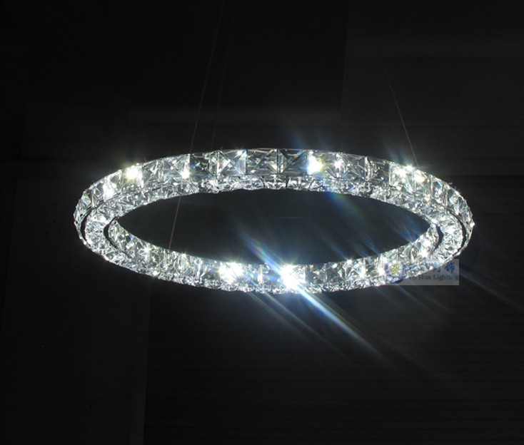New luxury Modern LED Round Crystal Pendant Lamp Ring Ceiling L 10 | eBay