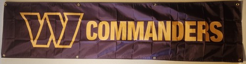 Washington Commanders NFL Huge 2x8 Foot Banner Flag With Metal Grommets ...