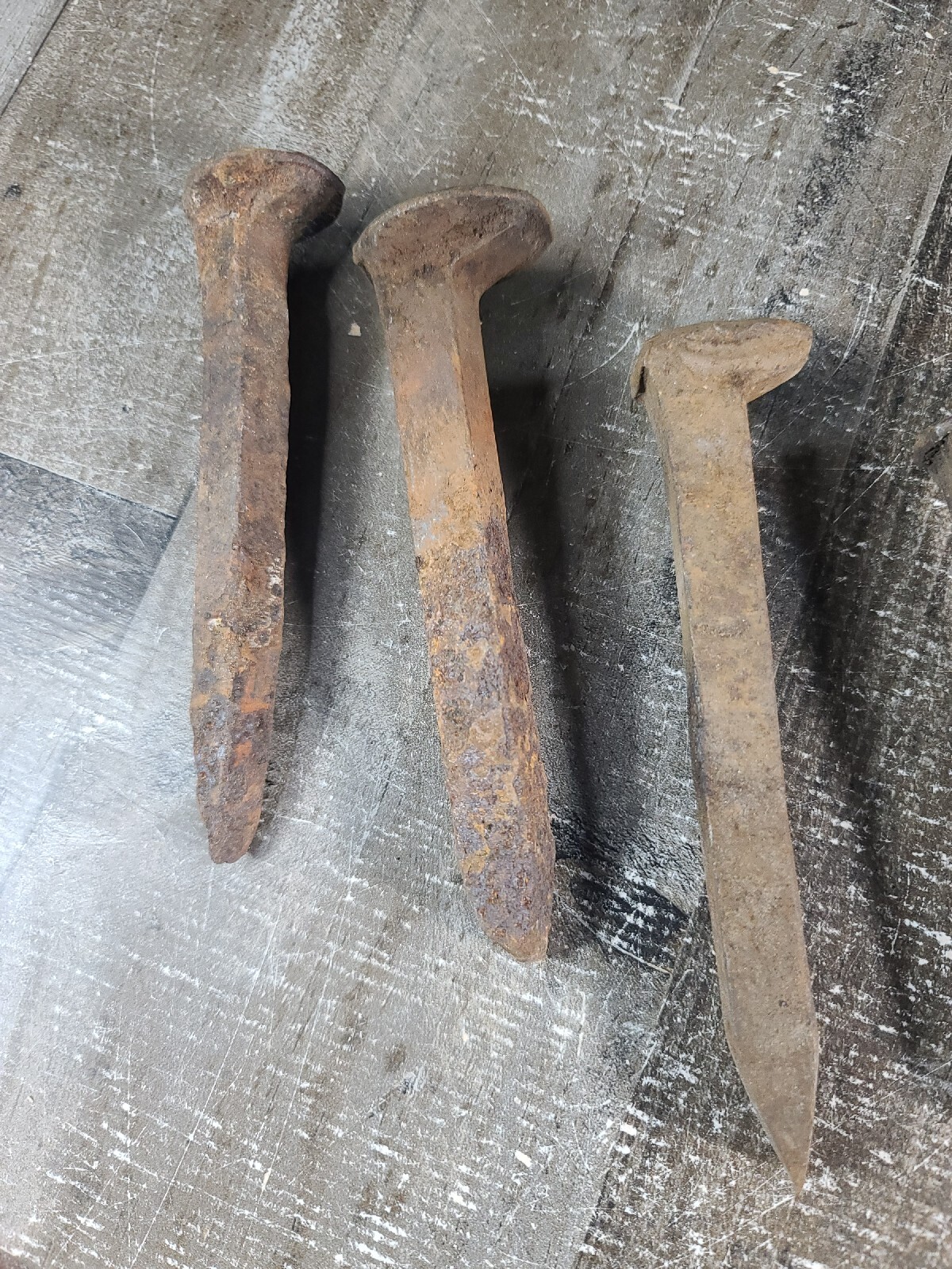 5 Vintage Rustic Cast Iron Railroad Spikes Railway Train Track Nail | eBay