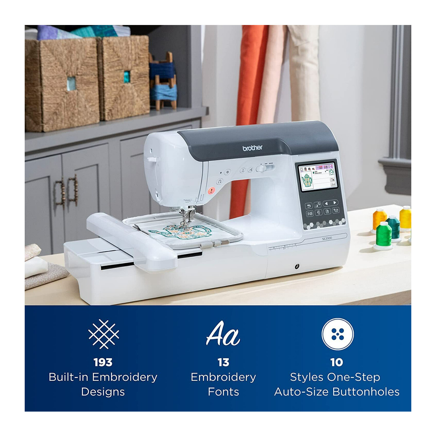 Brother SE2000 Computerized Sewing and Embroidery Machine with LCD ...