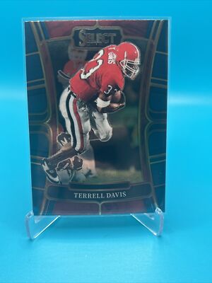 2023 Panini Select Draft Picks Terrell Davis Georgia Bulldogs #88 Blue ...