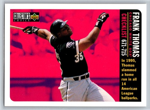1996 Upper Deck Collector's Choice Frank Thomas Checklist Chicago White ...